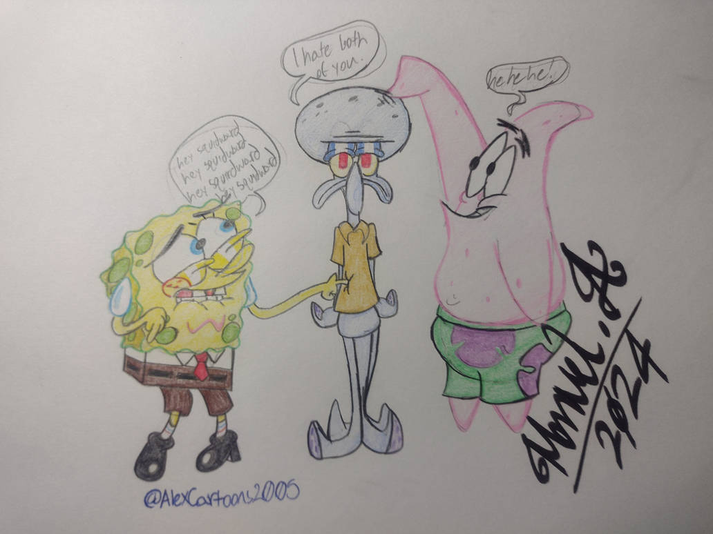 Teasing Squidward By Alexcartoons2005 On Deviantart