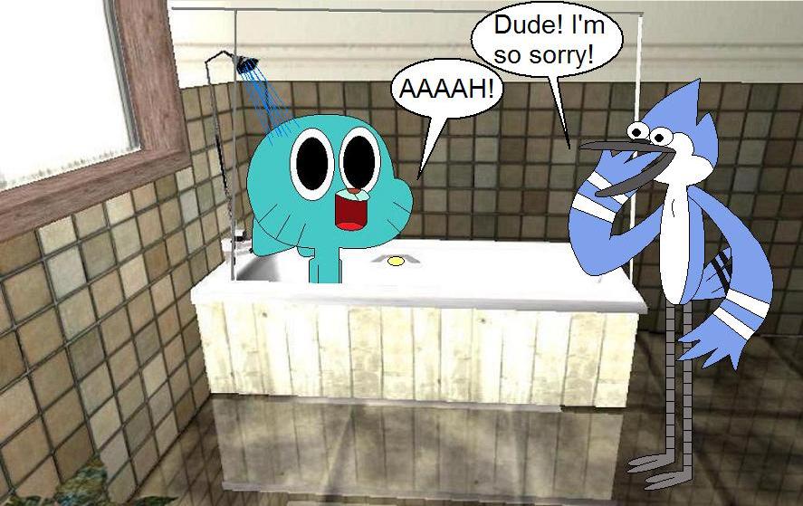 Gumball Watterson Caught In The Shower By Yrt9401 On Deviantart