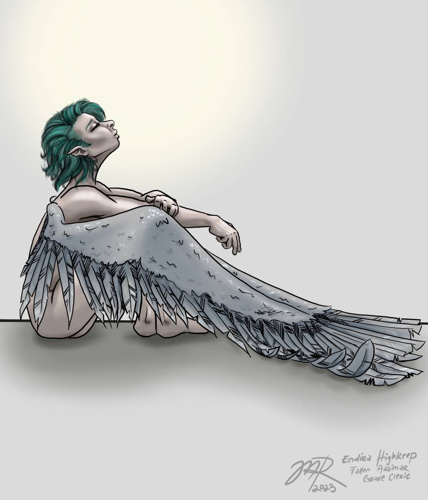Endira Highkeep -fallen aasimar grave cleric by mayrandah on DeviantArt Endira Highkeep -fallen aasimar grave cleric by mayrandah on DeviantArt