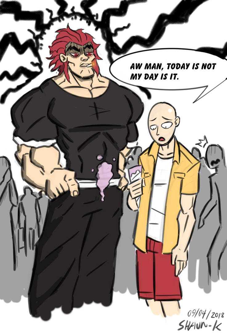 Saitama Meets Yujiro Hanma By Shaun K On Deviantart