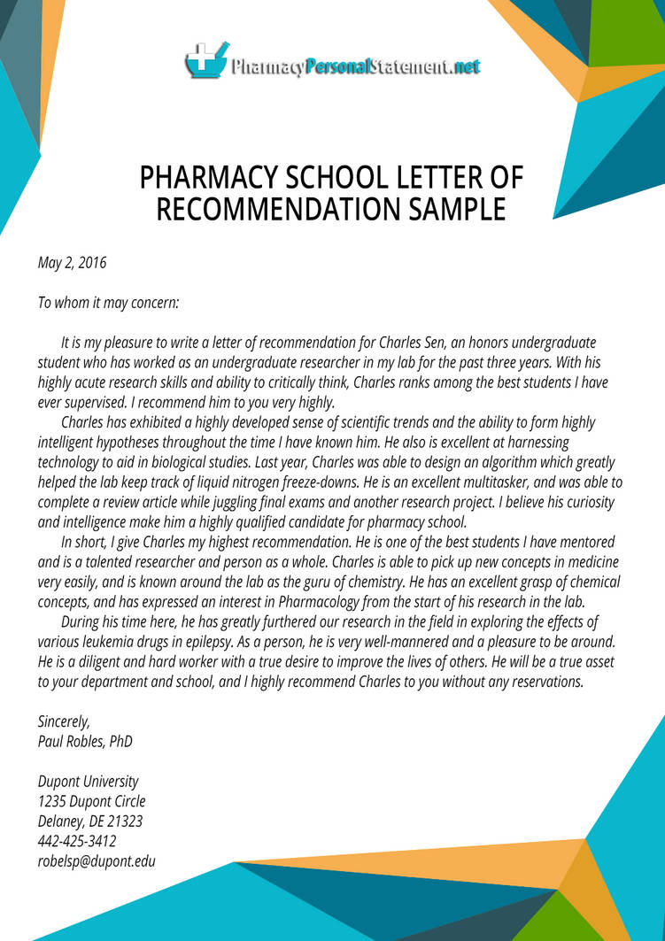 Pharmacy School Letter Of Recommendation By PharmacyApplication On pharmacy-school-letter-of-recommendation-by-pharmacyapplication-on