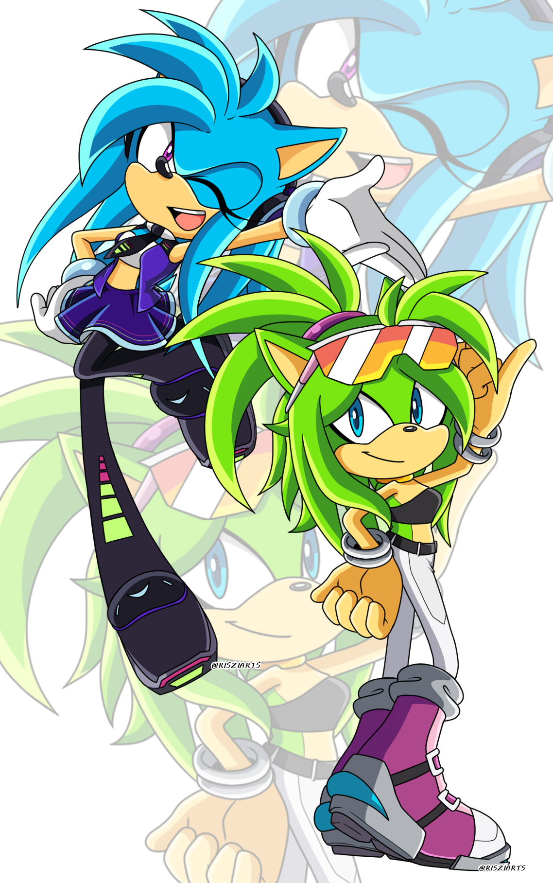 Sonic Hedgehog Girls Sonica Green Blue Cute Sexy By Sonictheedgehog On Deviantart