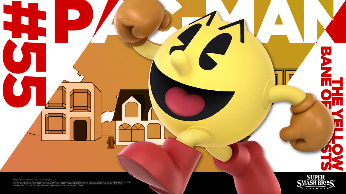 SSBU Wallpaper - Fighter #55: PAC-MAN by labuyo829 on DeviantArt SSBU Wallpaper - Fighter #55: PAC-MAN by labuyo829 on DeviantArt