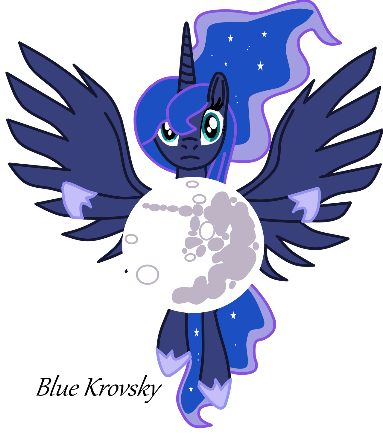 Mlp Princess Luna By Blue Theblackwolf On Deviantart