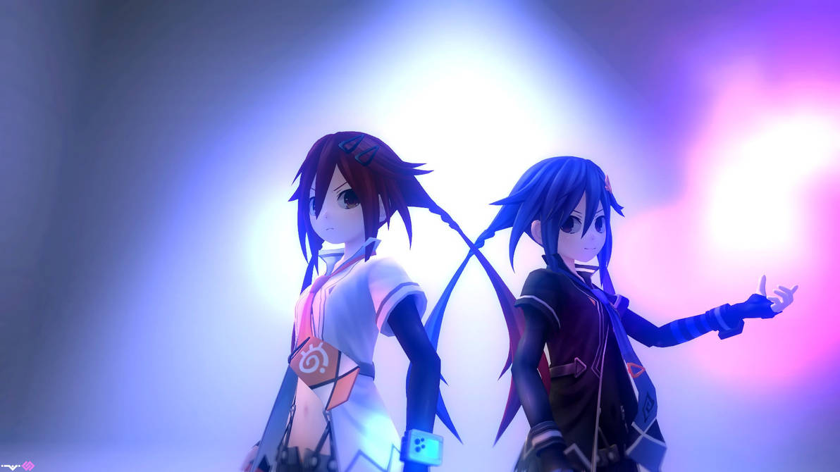 Neptunia Uzume And Kurome By Megas360 On Deviantart