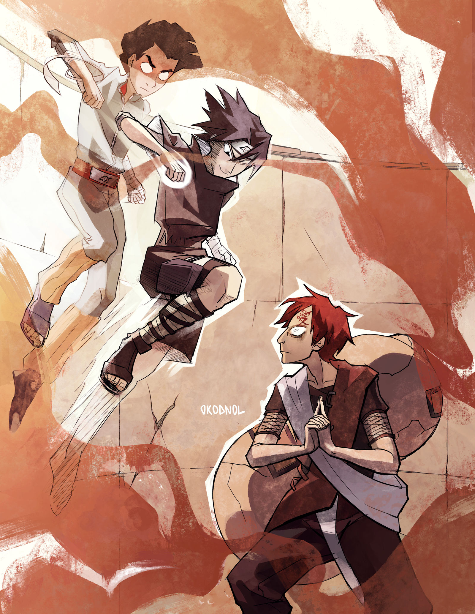 Sasuke Vs Gaara by okodnol on DeviantArt Sasuke Vs Gaara by okodnol on DeviantArt