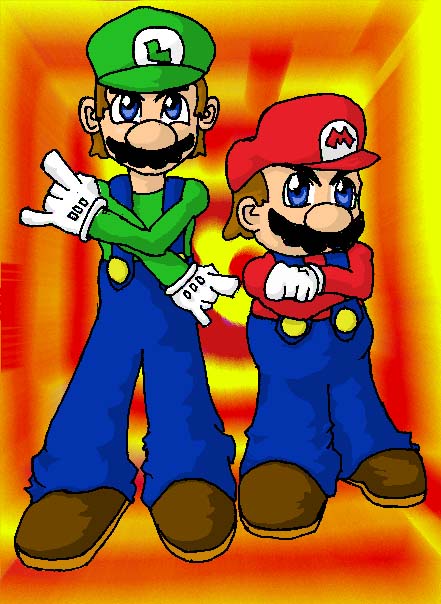 gangsta mario and luigi by cheesymuffin on DeviantArt