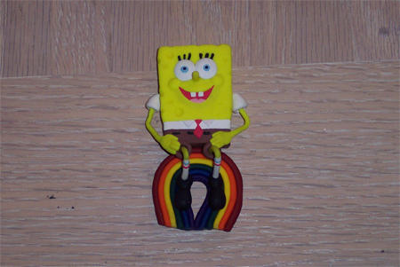 SpongeBob on a Rainbow by theirish8 on DeviantArt