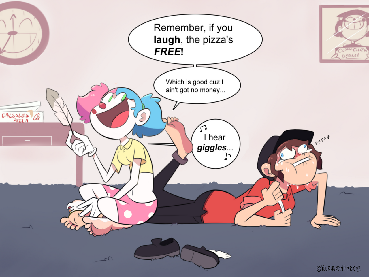 Tickle The Pizza Girl By Yourhardnerdcollectr On Deviantart