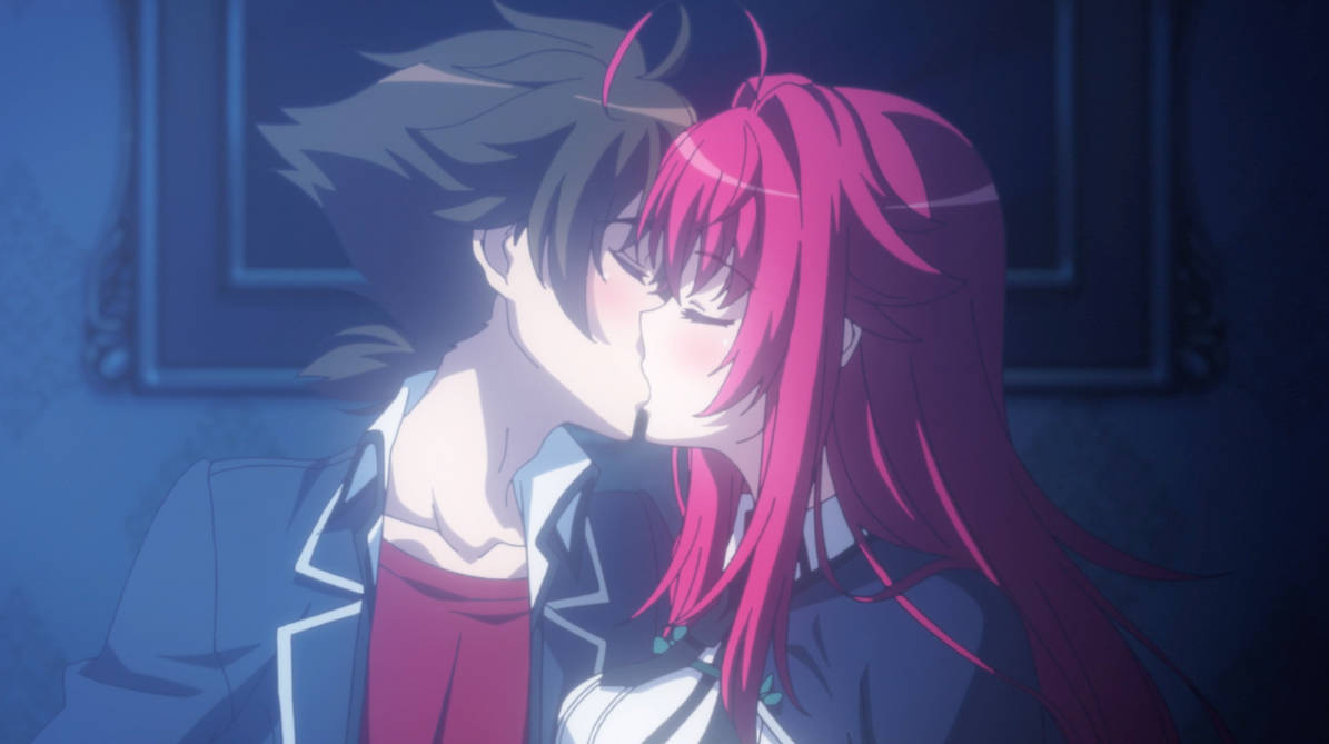 Issei And Rias Kissing 02 By Dark Horizon 25 On Deviantart