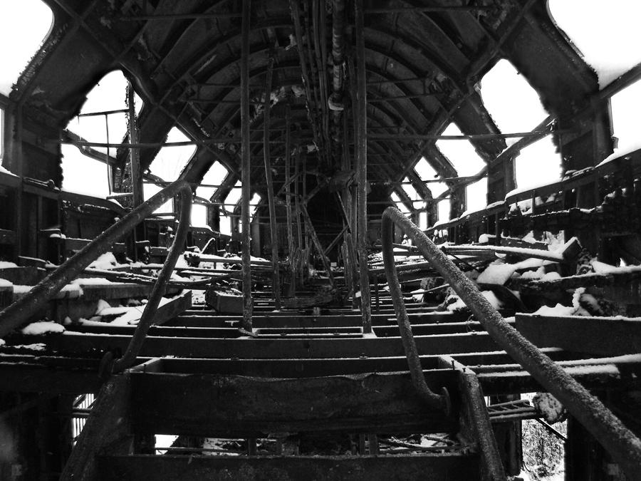 Burned train coach by Gundross on DeviantArt