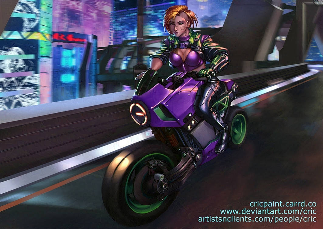 Commission- Riding Across the Cyberpunk City by cric on DeviantArt Commission- Riding Across the Cyberpunk City by cric on DeviantArt
