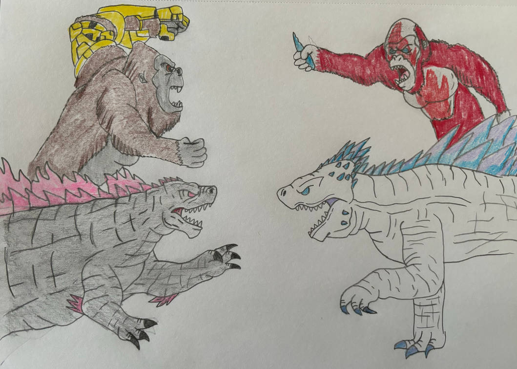 Godzilla x Kong VS Skar King x Shimo by drawasaurus04 on DeviantArt Godzilla x Kong VS Skar King x Shimo by drawasaurus04 on DeviantArt