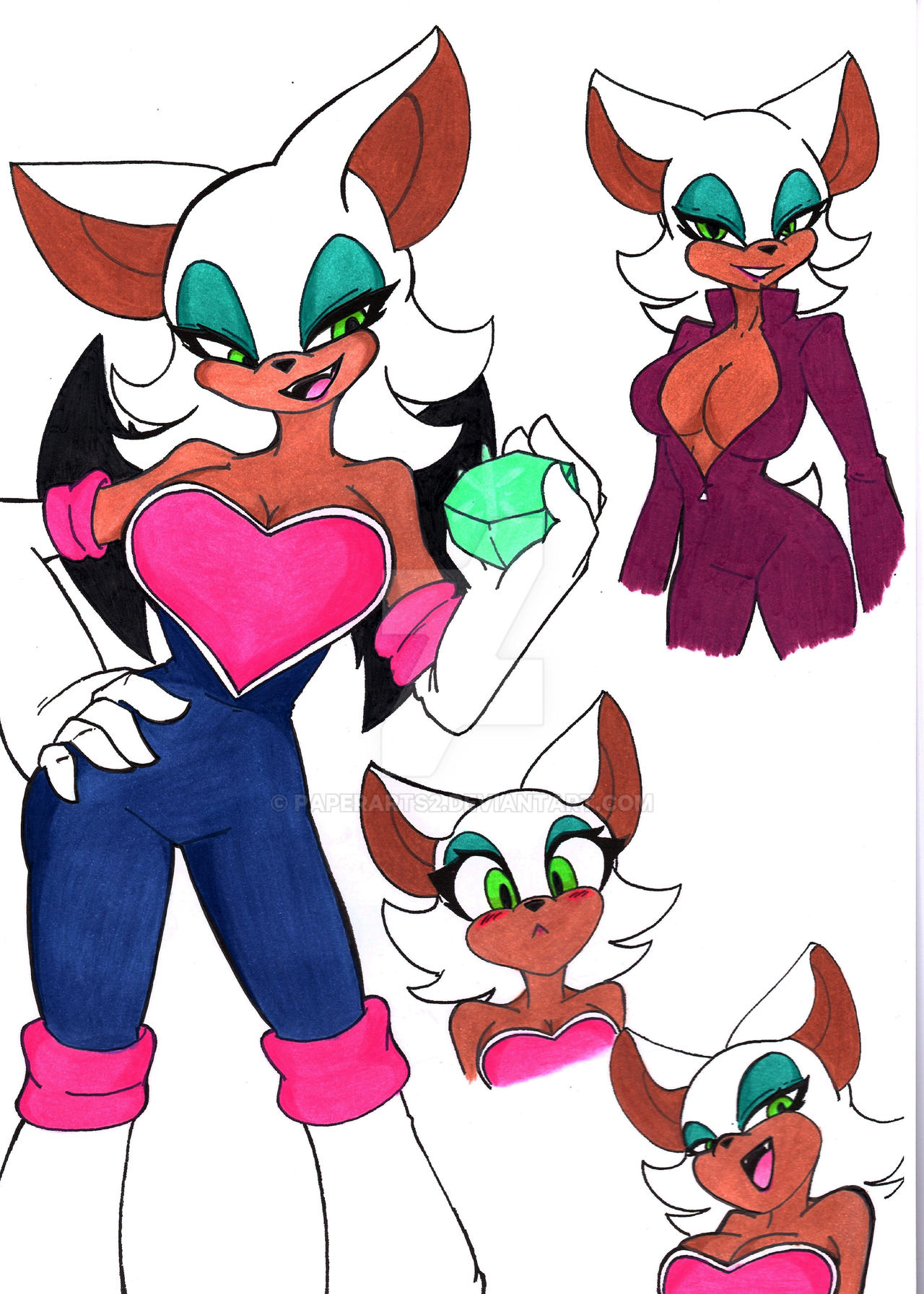 Rouge The Bat By Paperarts2 On Deviantart