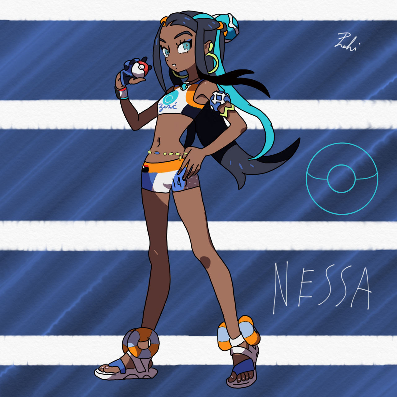 Pokemon Sword And Shield Nessa By Iamprehi On Deviantart