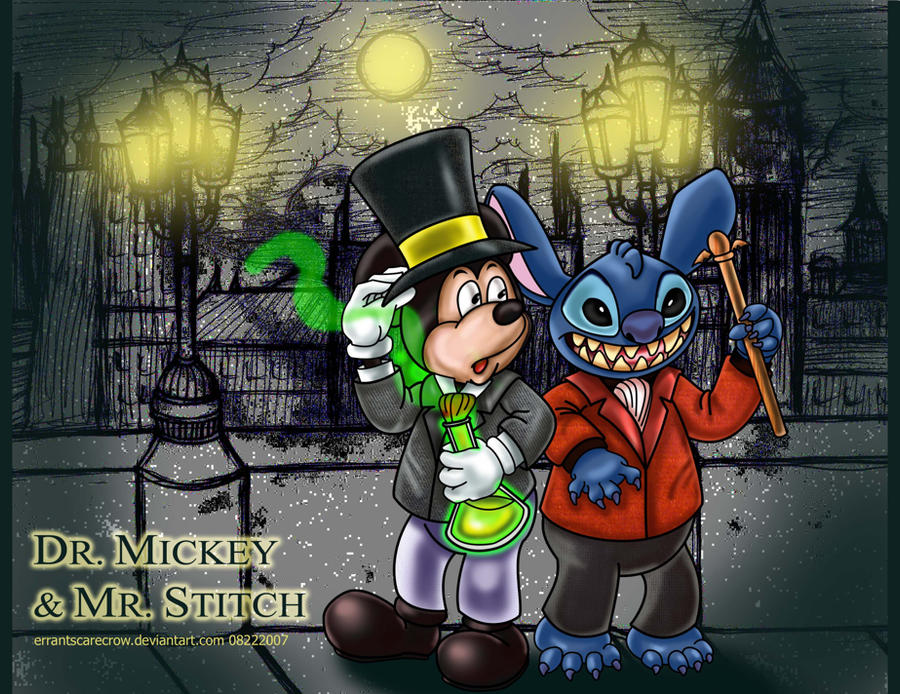 Dr. Mickey and Mr. Stitch by errantscarecrow on DeviantArt