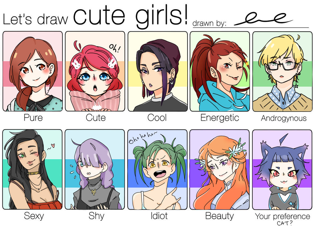 Let's Draw Cute Girls Meme by ashreecar on DeviantArt Let's Draw Cute Girls Meme by ashreecar on DeviantArt