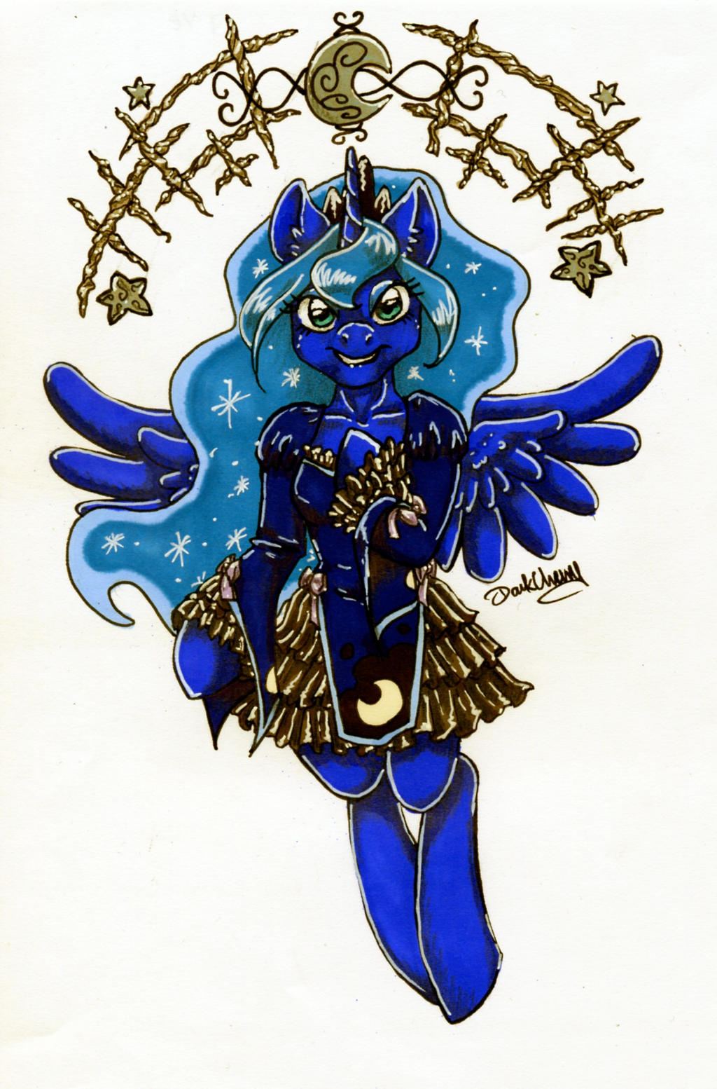 Princess Luna ~anthro By Darkcherry87 On Deviantart
