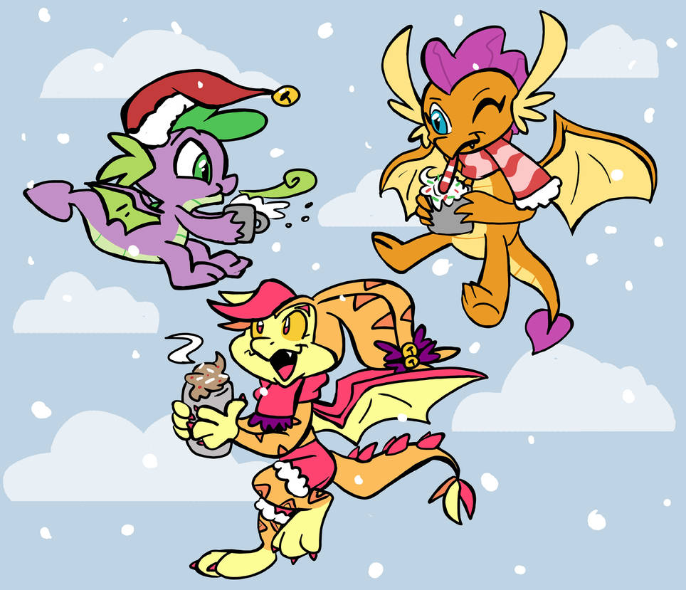 Spike Smolder Flare Xmas By Foxlover91 On Deviantart