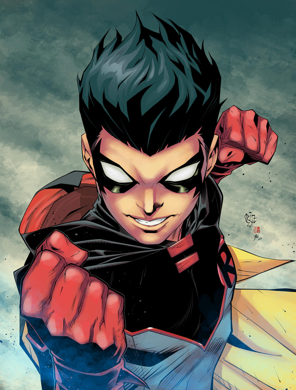 Damian Wayne Robin By Apalomaro On Deviantart