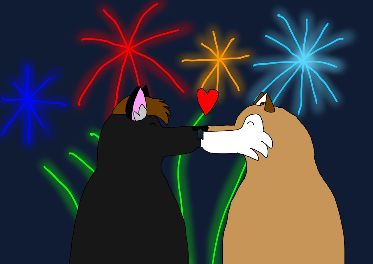 Prince And Aleu New Years Kiss By Blairscartoons On Deviantart