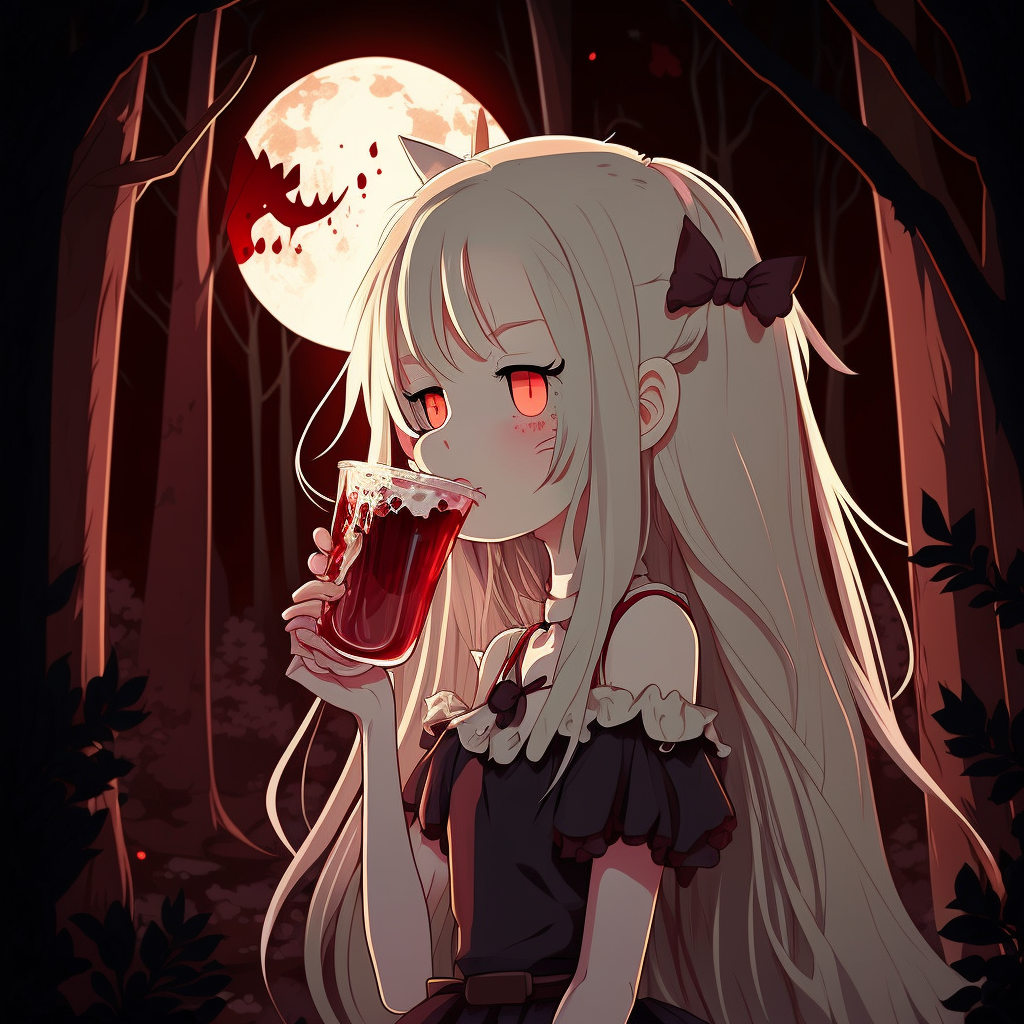 Azidahaka234 Kawaii Vampire Anime Girl Drinking Bl By Devilmaycare23 On Deviantart