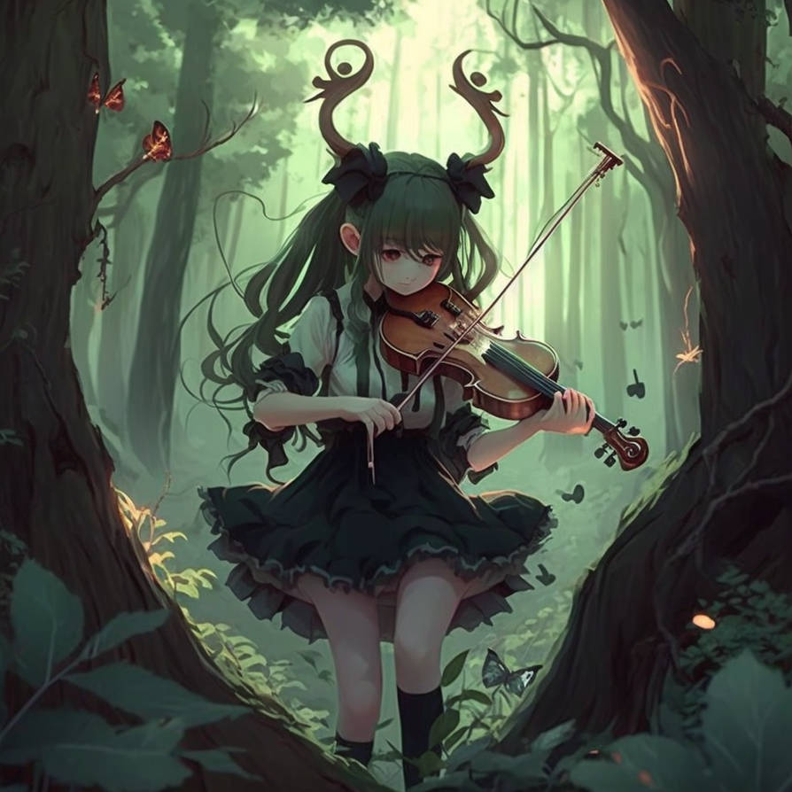 Azidahaka234 Devil Anime Girl Kawaii Playing Violi By Devilmaycare23 On