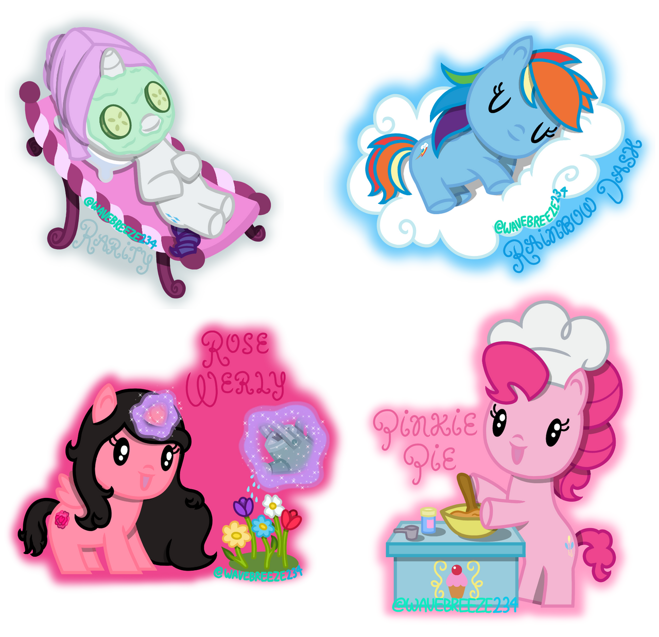 Mane Six Together On The Mlp Fim Fan Club Deviantart