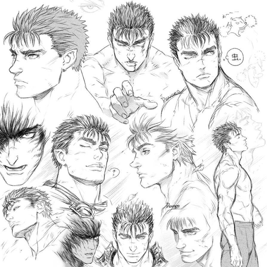 Berserk Guts Sketches By Denoro On Deviantart