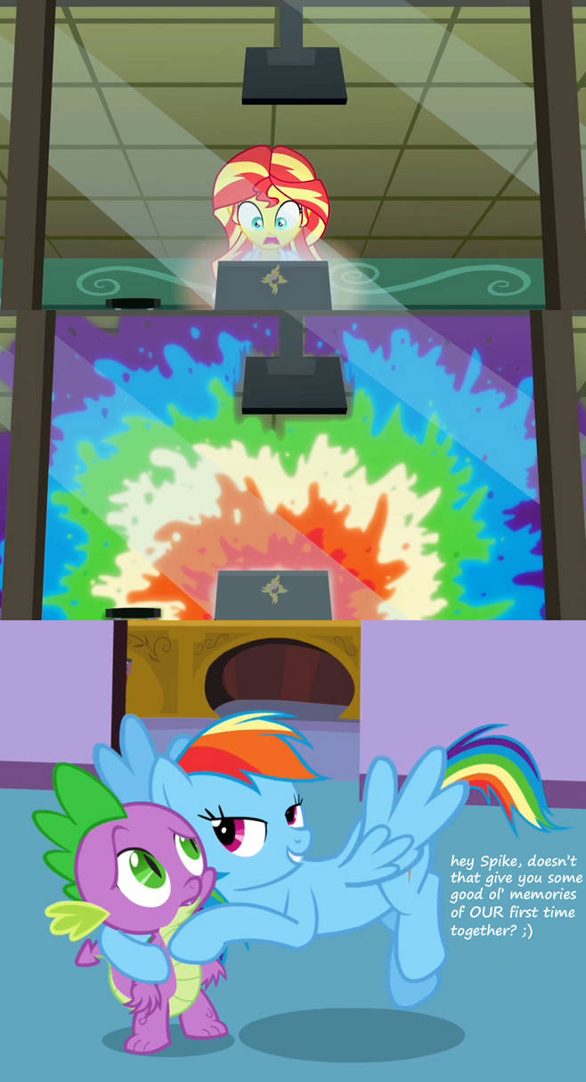 Spikes First Time With Rainbow Dash By Titanium Dats Me On Deviantart