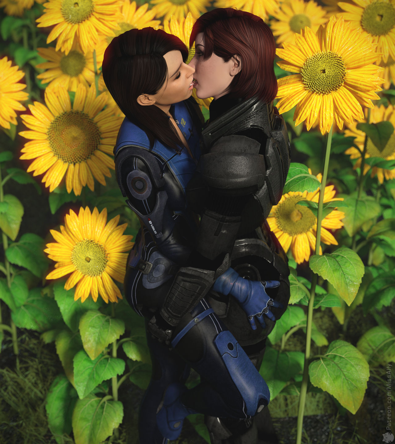Ashley Williams And Shepard Commander Mass Effect By Alienally On