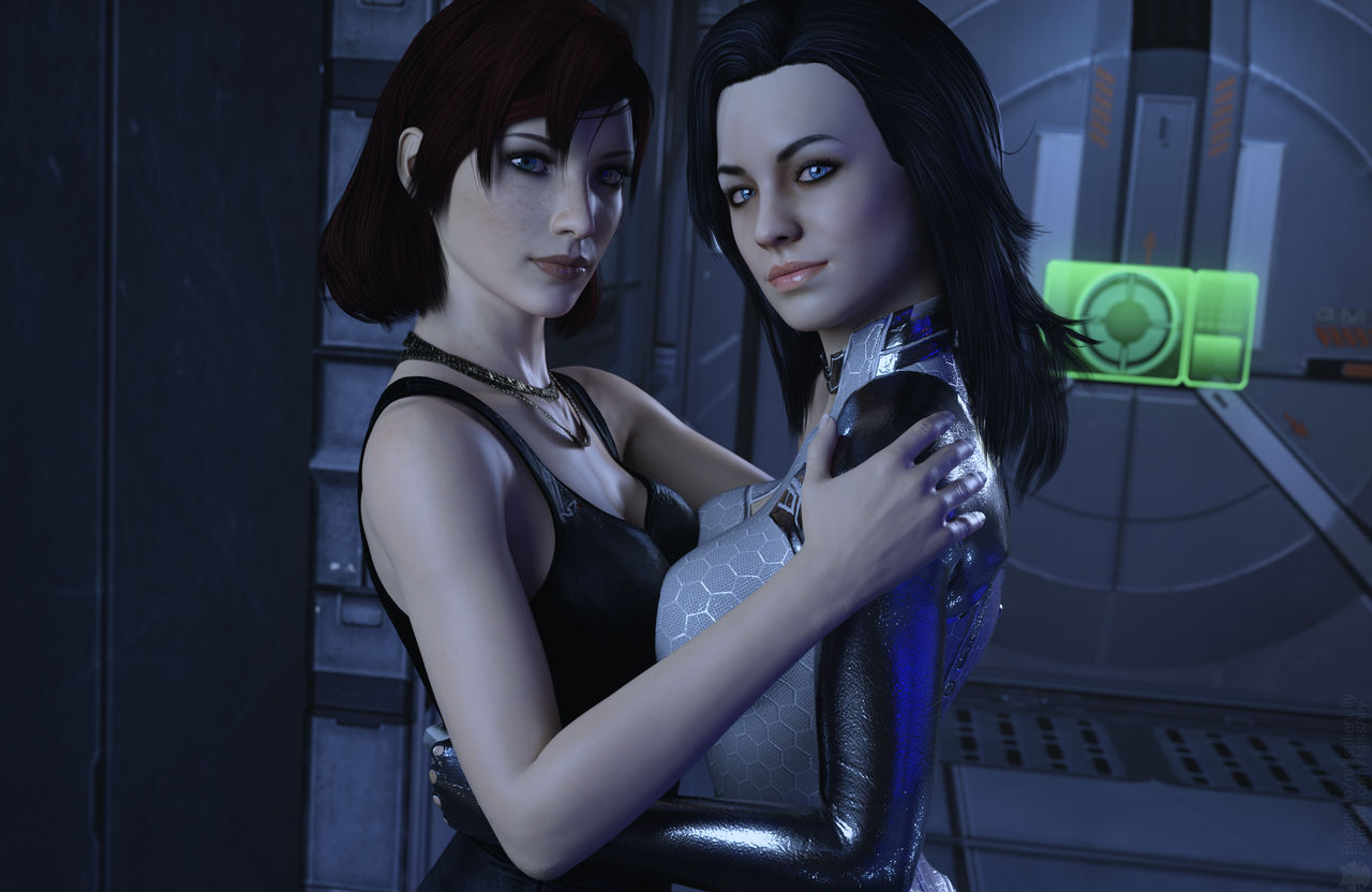 Shepard Commander And Miranda Lawson Mass Effect By Alienally On
