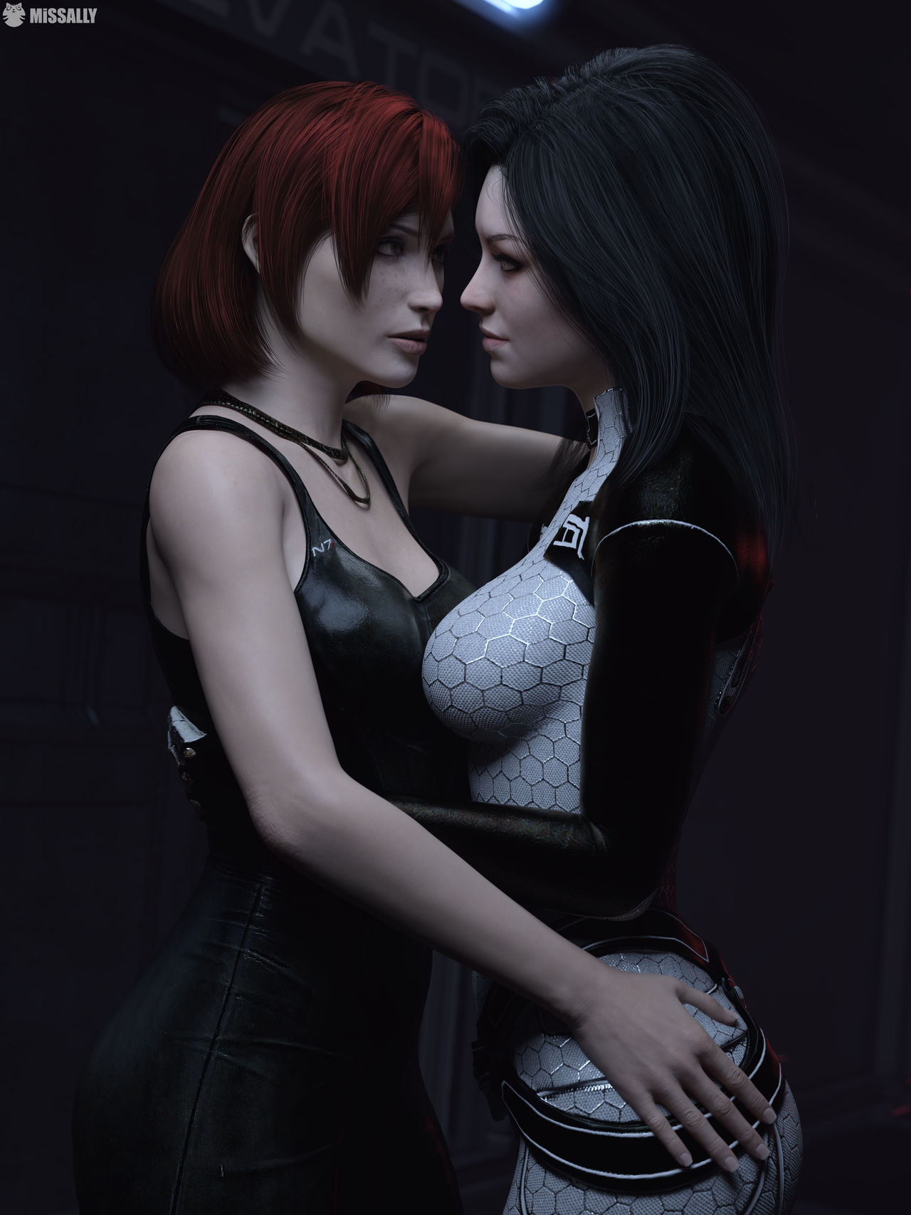 Shepard Commander And Miranda Lawson Mass Effect By Alienally On