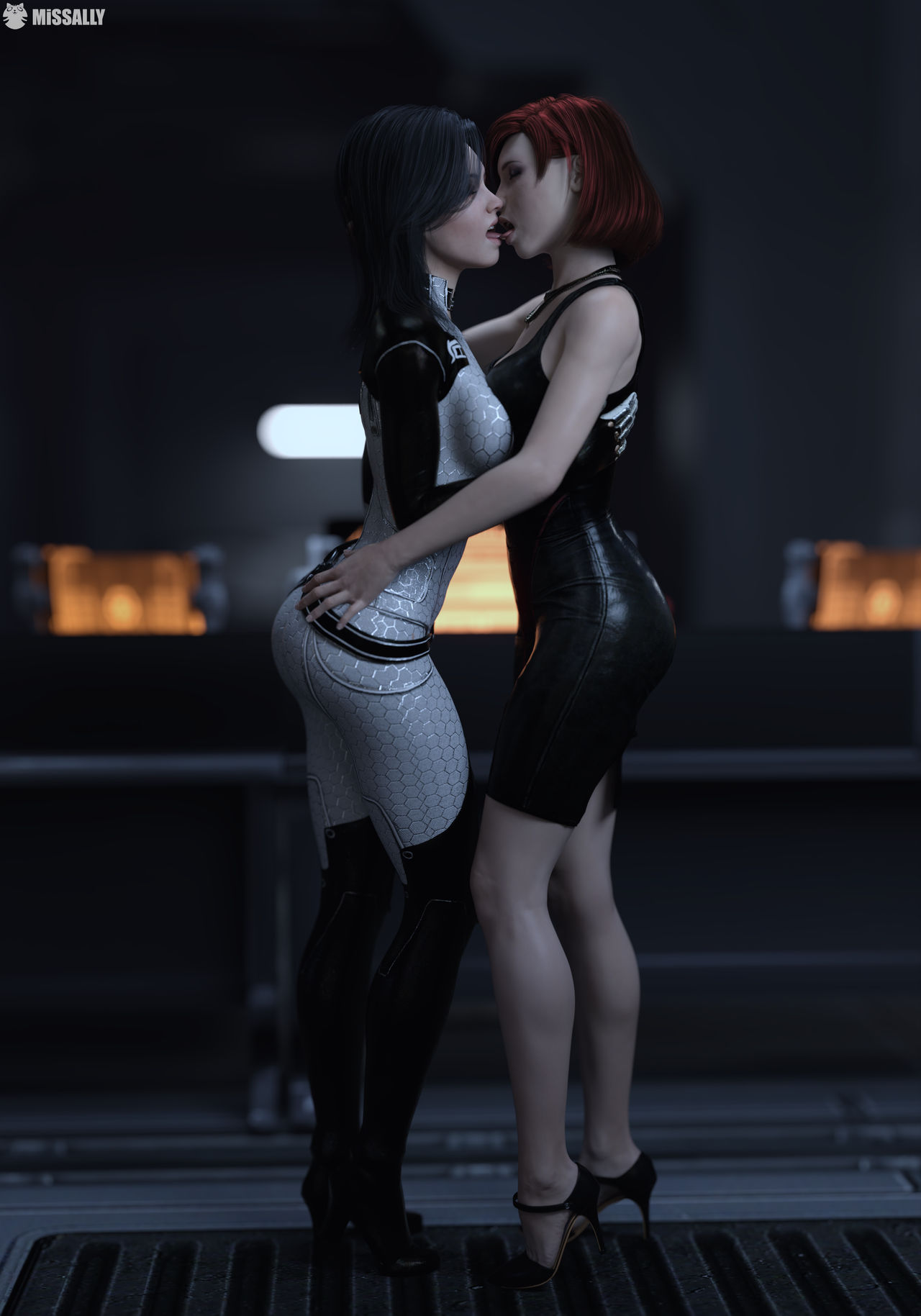Shepard Commander And Miranda Lawson Mass Effect By Alienally On
