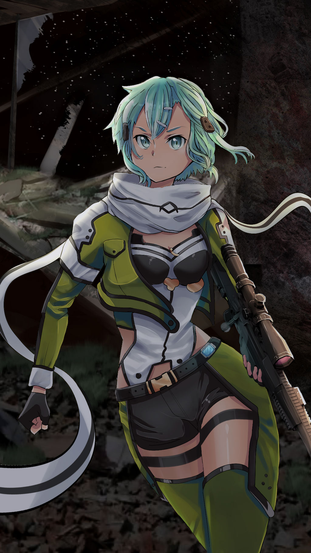 Sinon Sniper Gun Gale Online By Pikarty10 On Deviantart