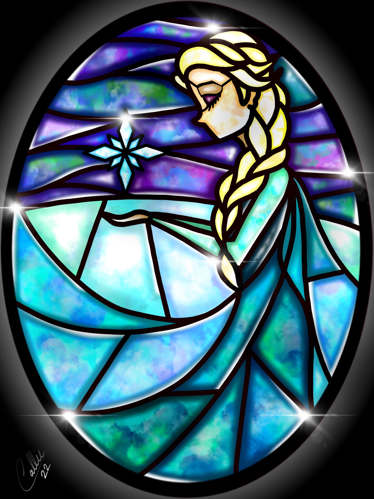 Stained Glass Elsa by CallieClara on DeviantArt Stained Glass Elsa by CallieClara on DeviantArt
