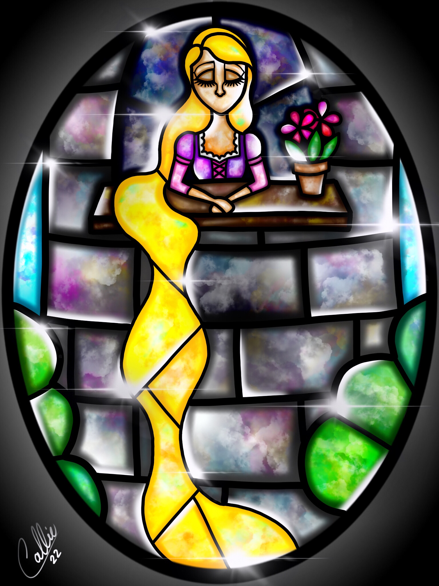 Stained Glass Rapunzel by CallieClara on DeviantArt Stained Glass Rapunzel by CallieClara on DeviantArt