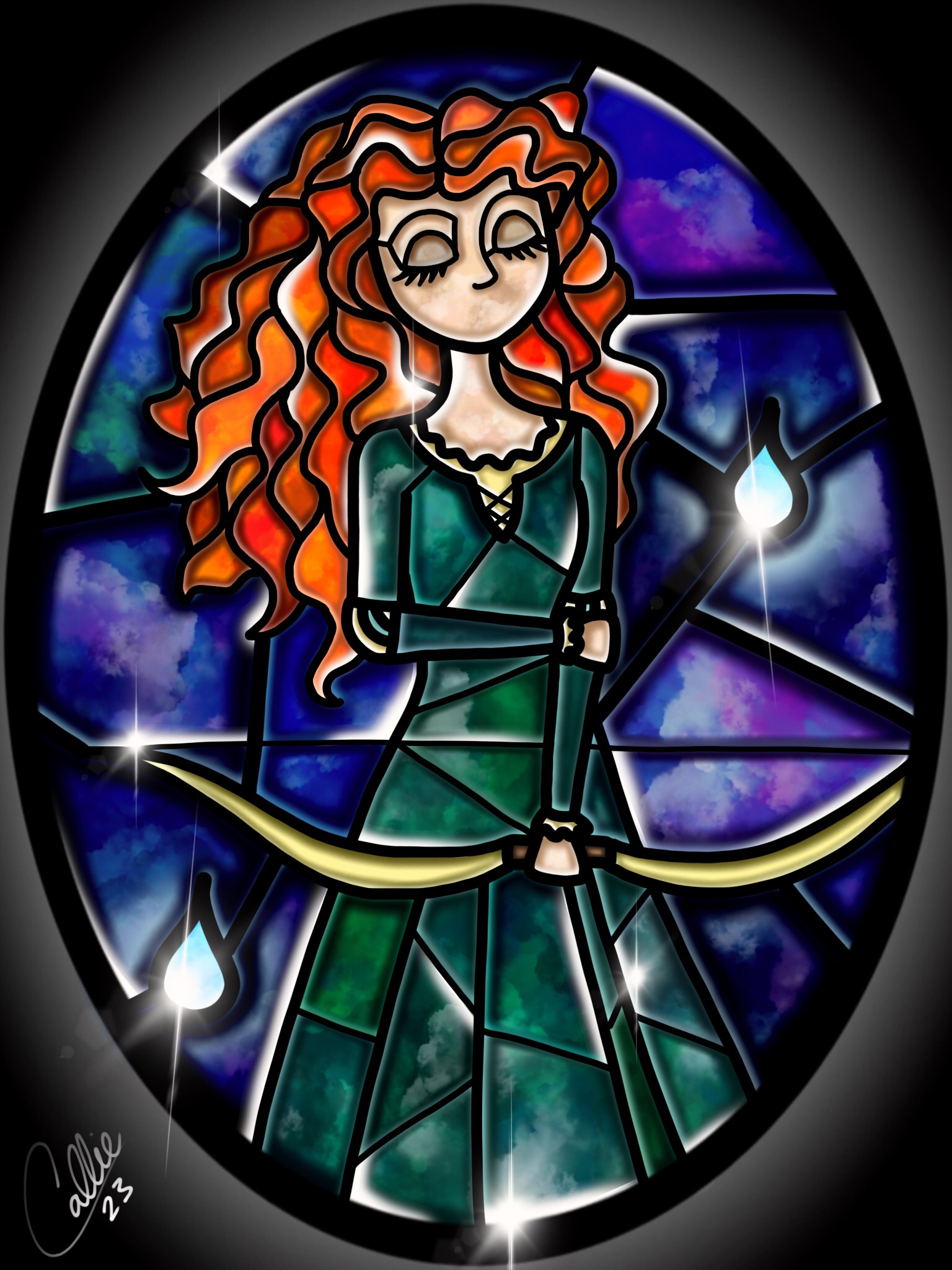Stained Glass Merida by CallieClara on DeviantArt Stained Glass Merida by CallieClara on DeviantArt