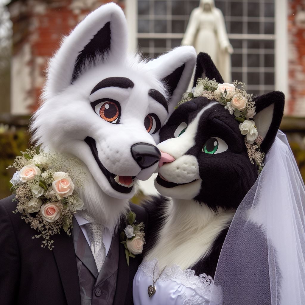 Bolt And Mittens Kiss On Their Wedding Day By Alteregobro On Deviantart