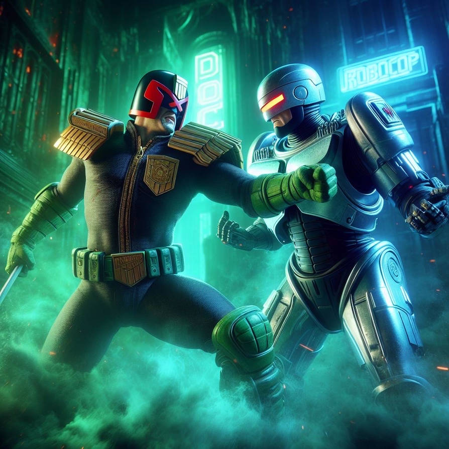 Judge Dredd Vs Robocop 13 By Steveo Hart On Deviantart