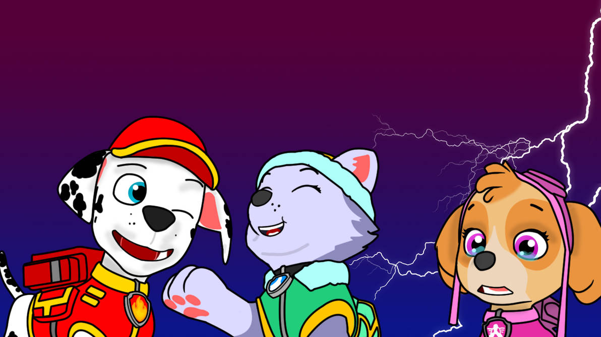 Paw Patrol Marshall X Everest Sad Skye Moment By Biuchoco On Deviantart