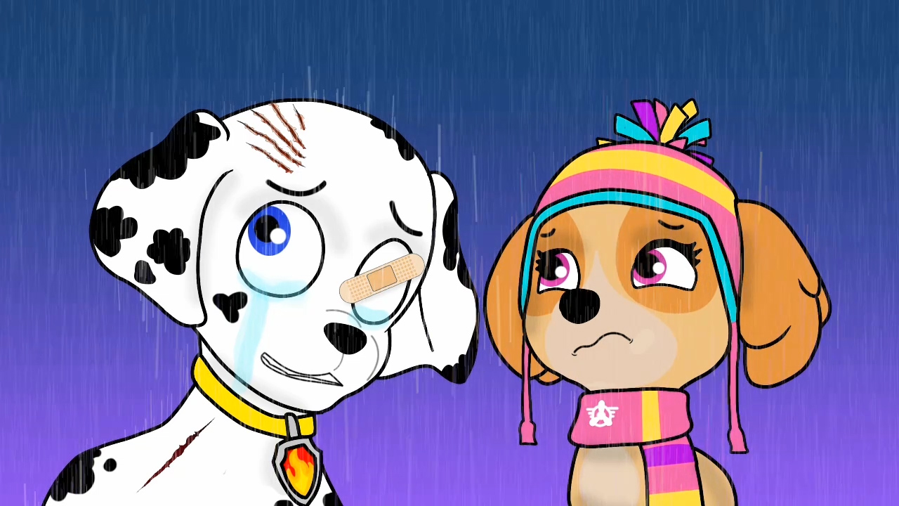 Paw Patrol Marshall X Skye Lose Moment By Biuchoco On Deviantart