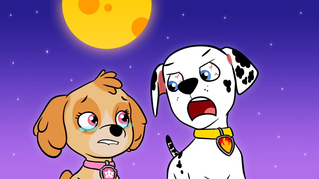 Paw Patrol Marshall Mad At Skye By Biuchoco On Deviantart