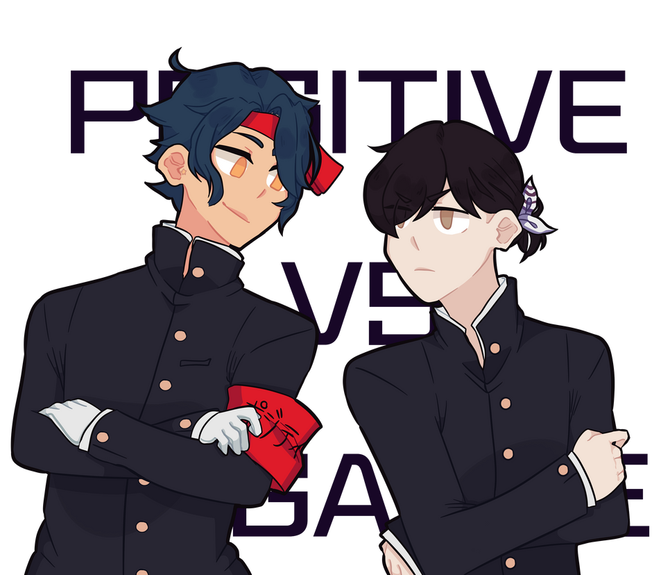 Positive Vs Negative By Laurawaifu On DeviantArt positive-vs-negative-by-laurawaifu-on-deviantart
