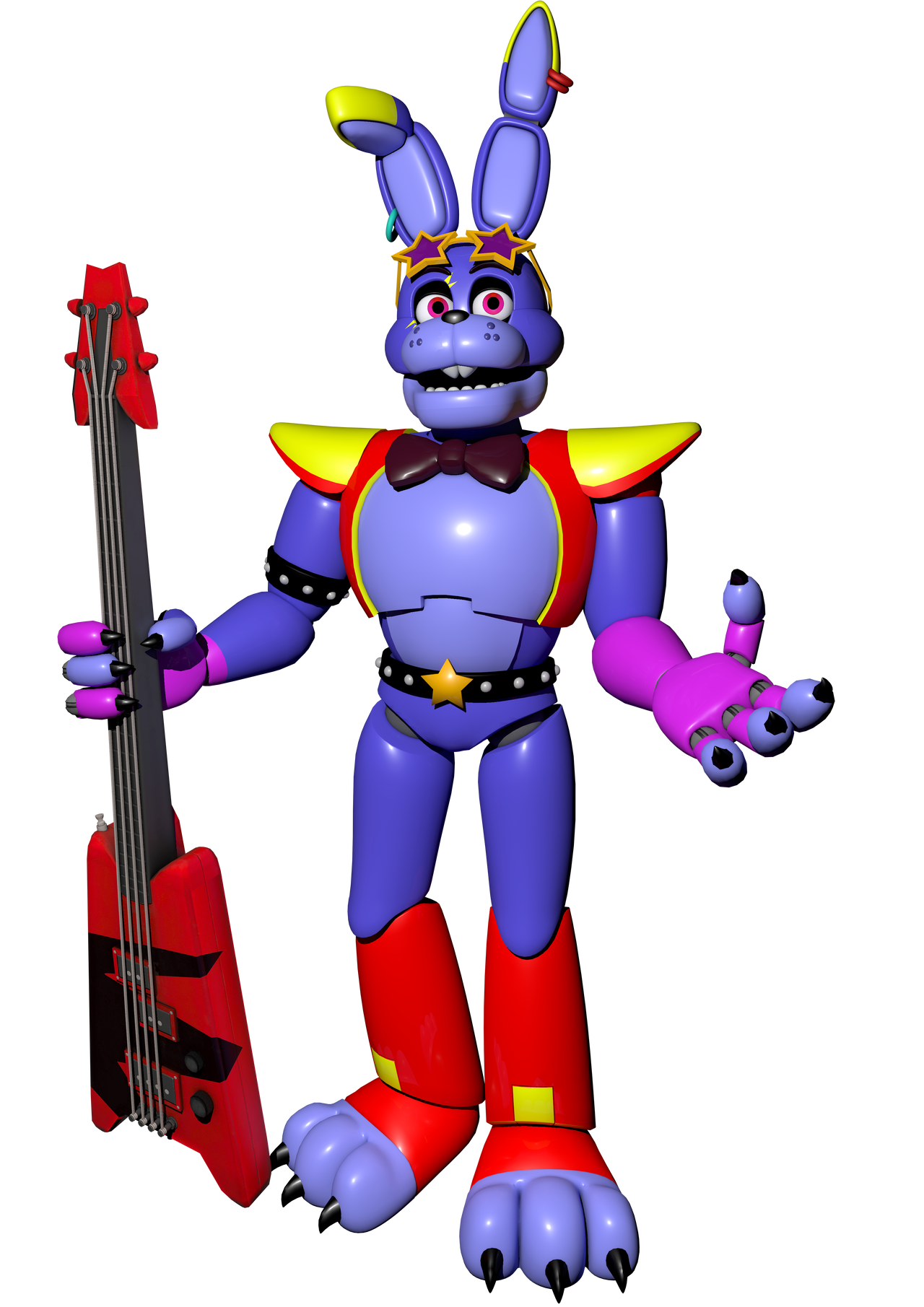 Glamrock Bonnie V2 Full Body Render By Marat1ep On Deviantart