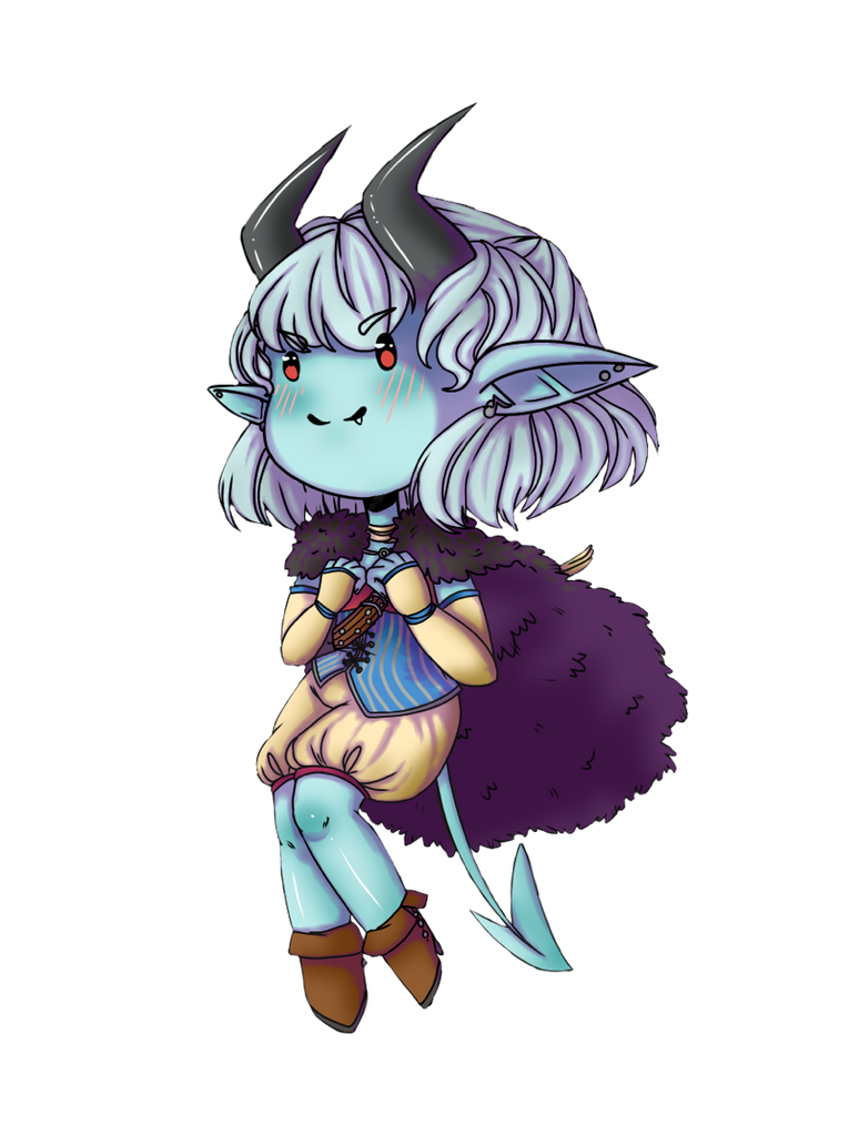 Tiefling Girl By Crazyartcat On Deviantart