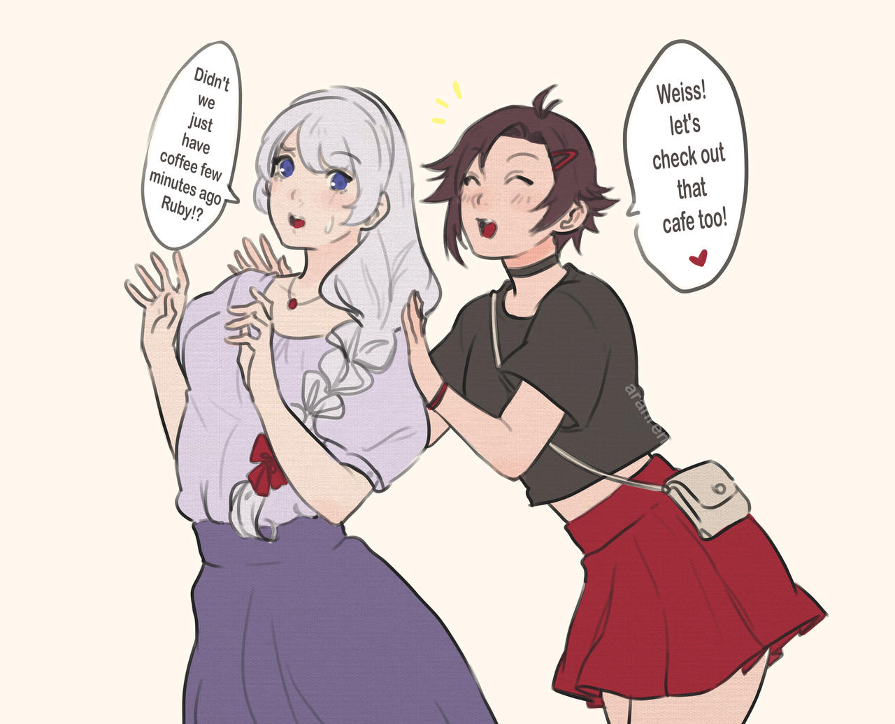 Ruby X Weiss By Aranren On Deviantart