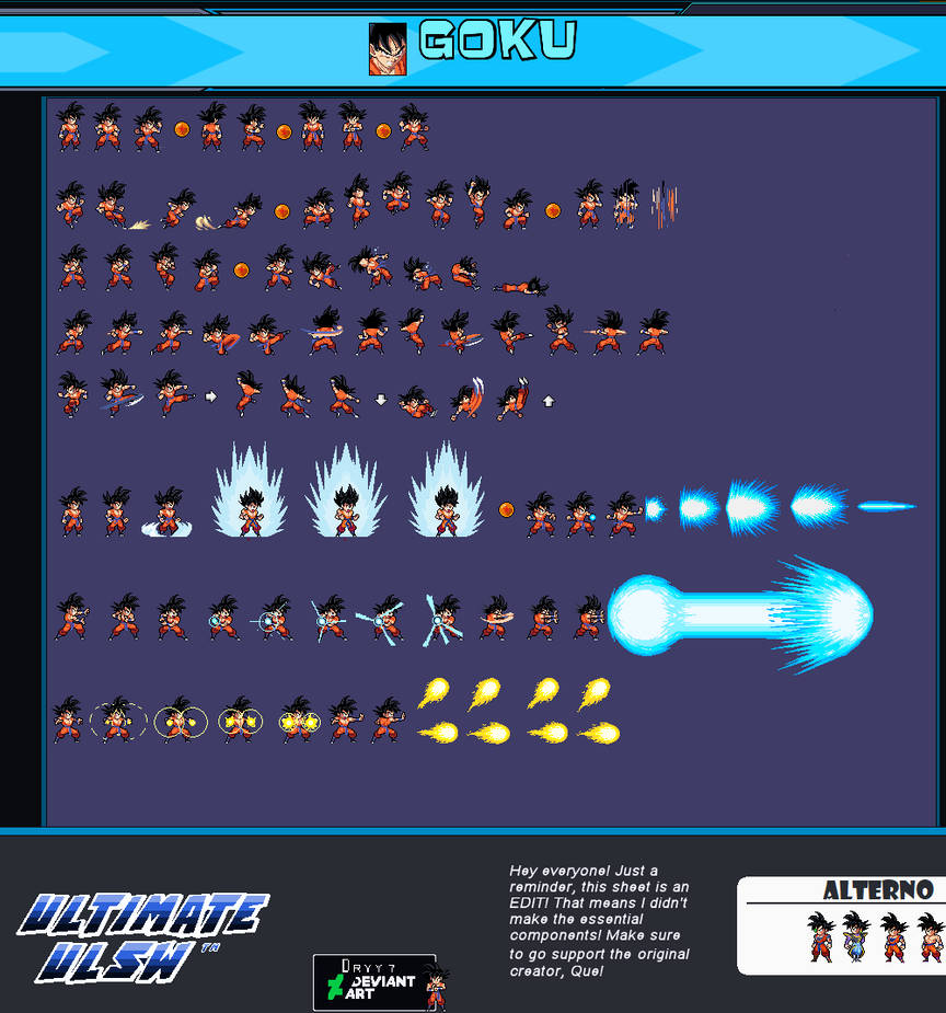 Goku Base (Whis Gi) Sprite Sheet ULSW by Dryy7 on DeviantArt Goku Base (Whis Gi) Sprite Sheet ULSW by Dryy7 on DeviantArt