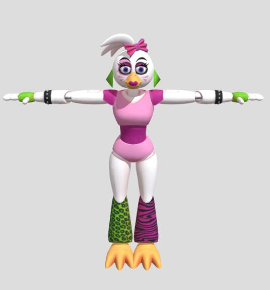 Fnaf Security Breach Glamrock Chicas Model By Darkbonnies On Deviantart