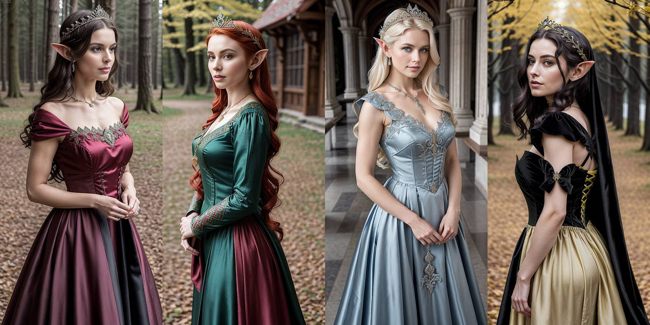 Elven Princesses By Comestomindart On Deviantart